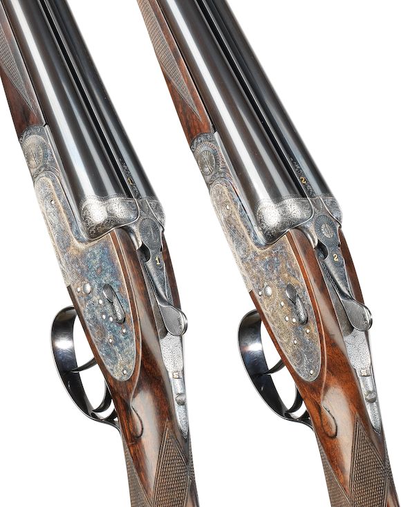 Bonhams : A pair of 20-bore self-opening sidelock ejector guns by ...