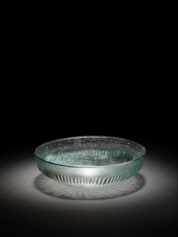 Bonhams A Roman Blue Green Glass Bowl