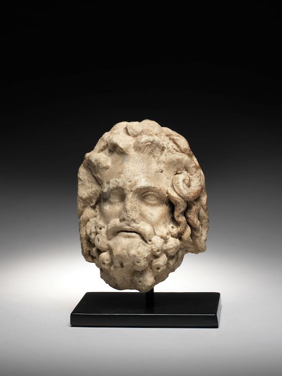 Bonhams : A Roman marble head of Zeus Ammon