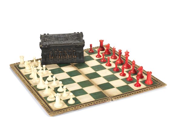 Bonhams : A Staunton ivory chess set, Jaques London, circa 1853-55,