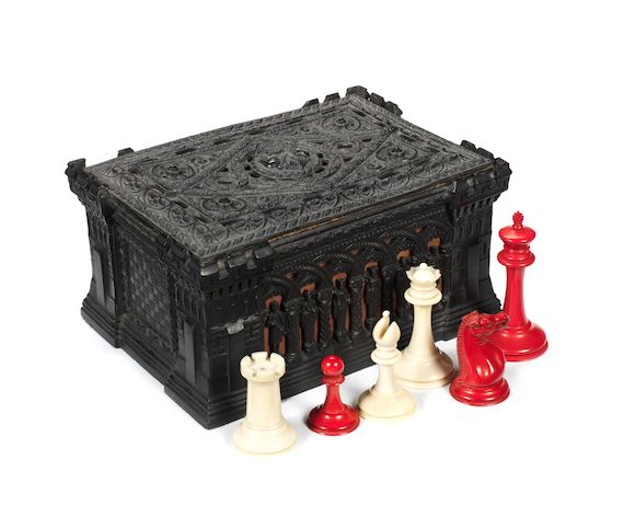 Bonhams : A Staunton ivory chess set, Jaques London, circa 1855-70,