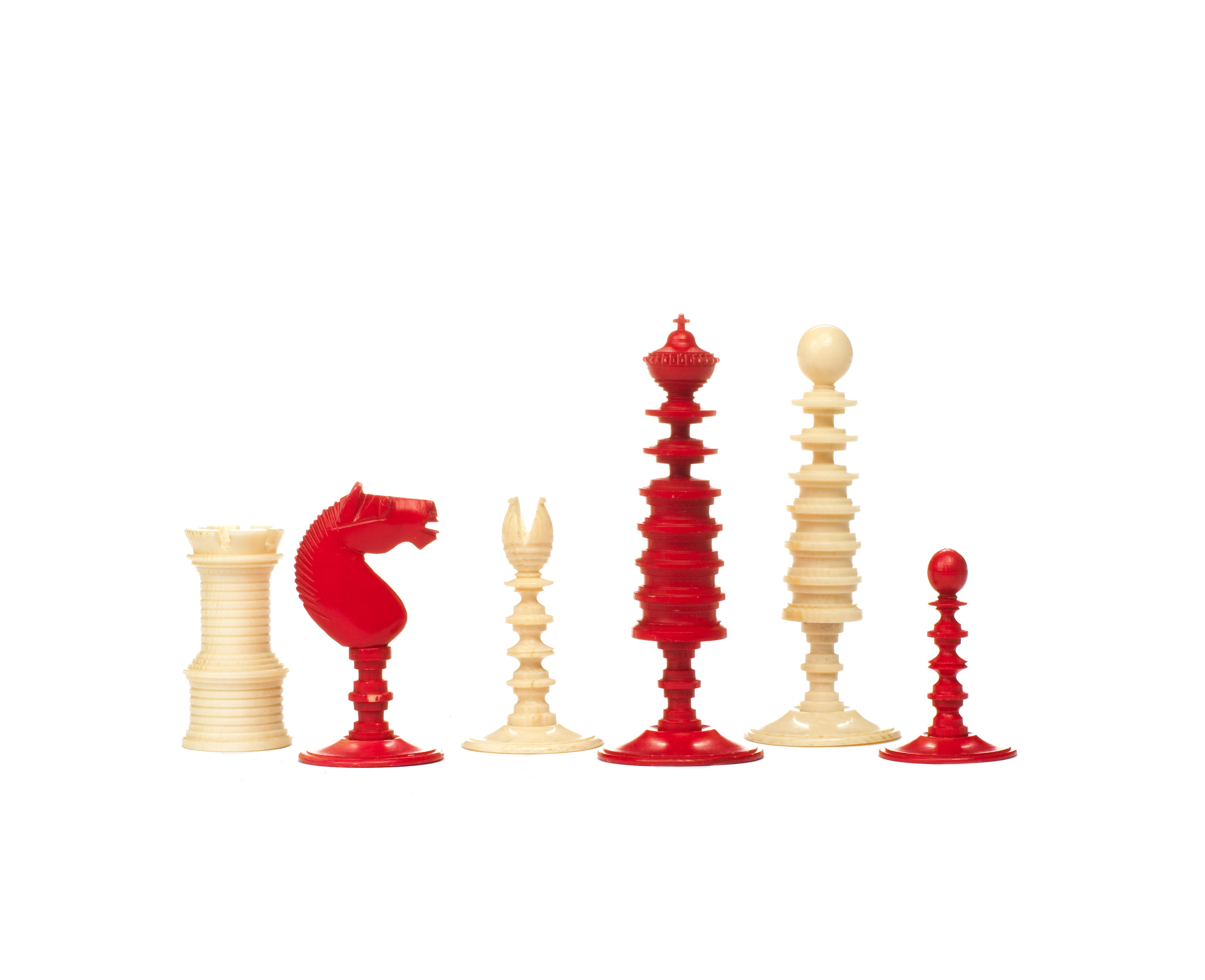 Bonhams An Ivory Chess Set English Circa 1850