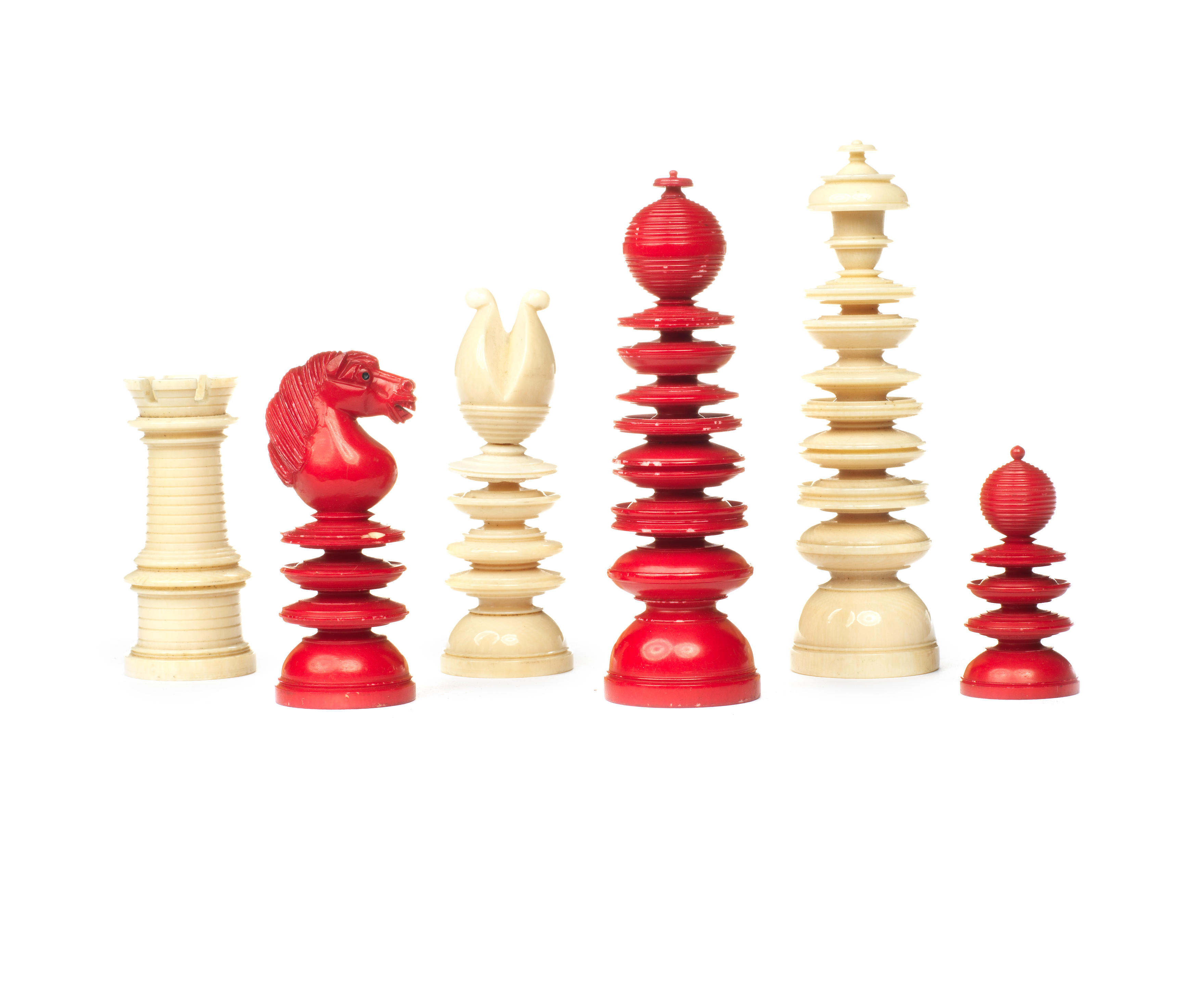 Bonhams An Ivory Chess Set English Circa 1860