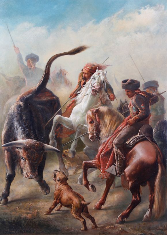 Bonhams : Jules Contant (French, 1822-1885) The bull fighters