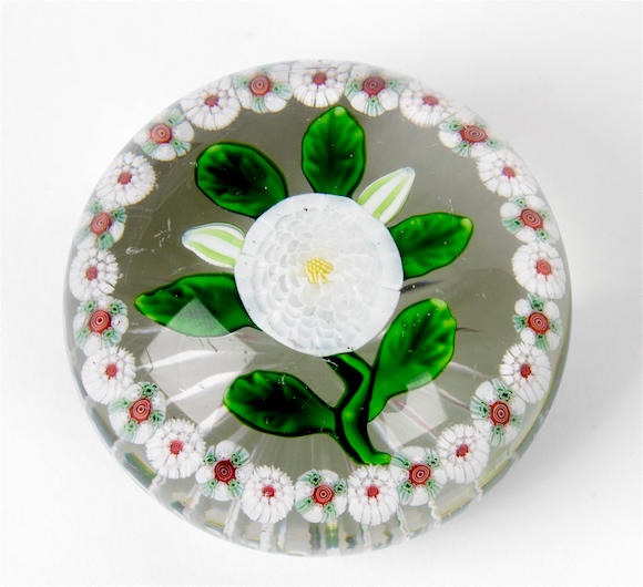 Bonhams A Baccarat Garlanded Pom Pom Paperweight Circa 1860