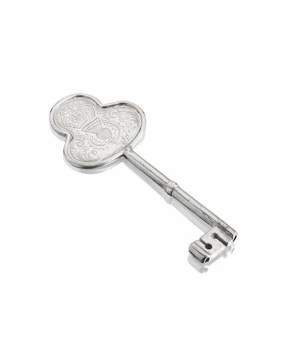 Bonhams : A mid 18th century Scottish silver key Unmarked