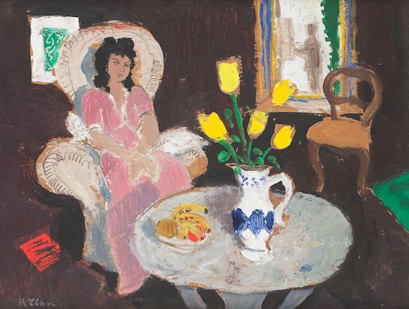 Bonhams : David McClure, RSA RSW RGI (British, 1926-1998) Girl in a ...