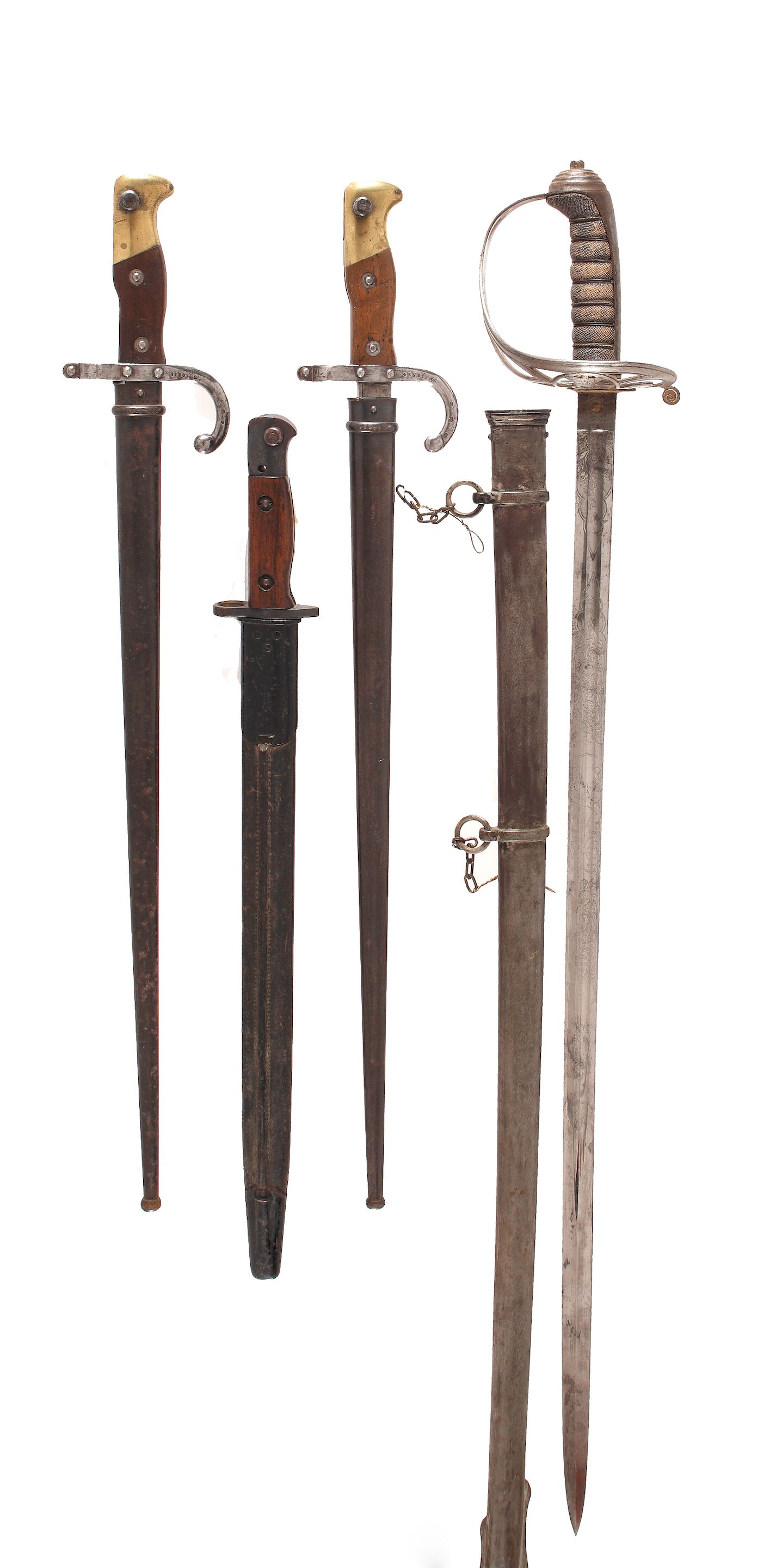Bonhams : A Victorian Rifle Officer's Sword and Three Bayonets