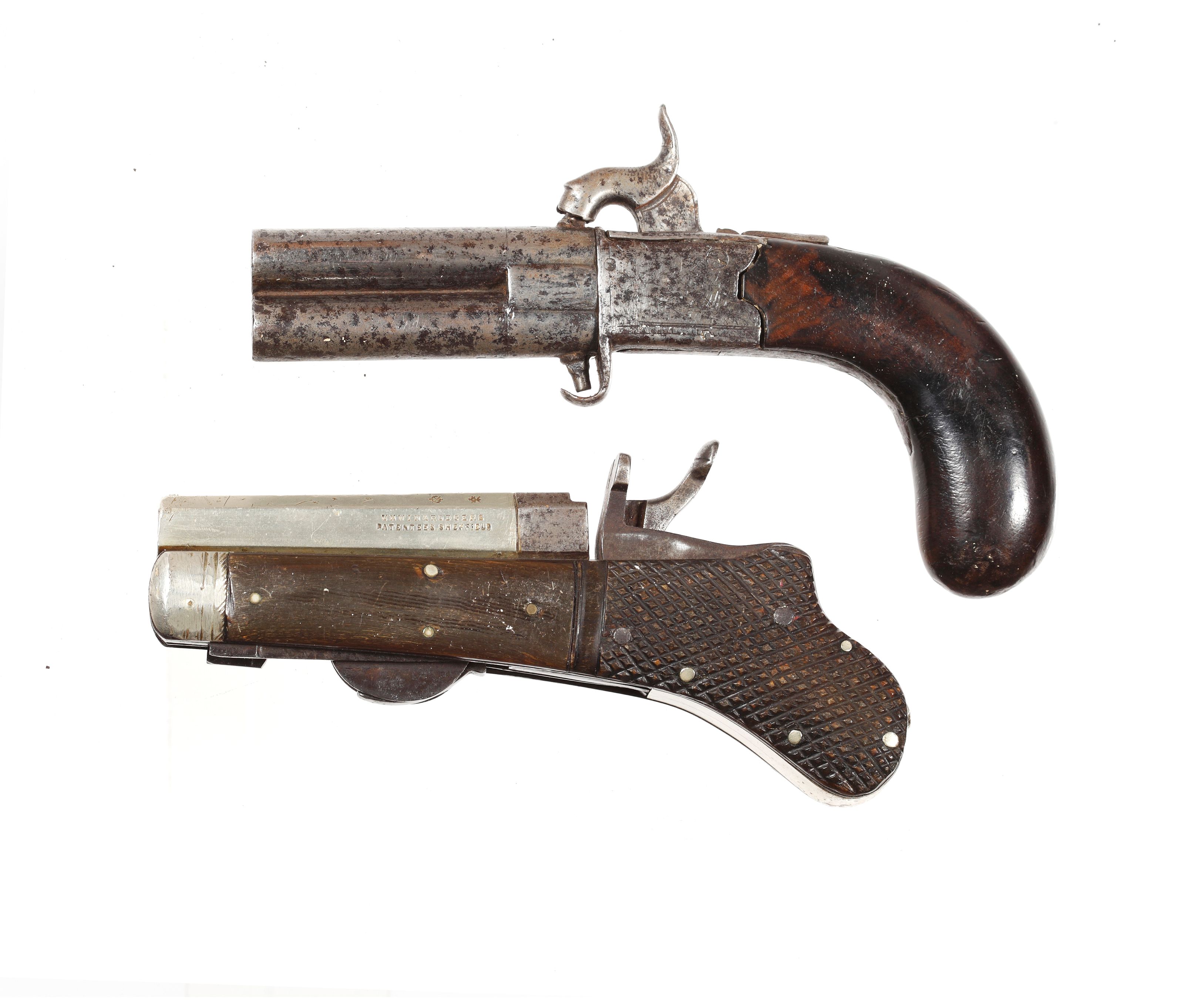 Bonhams : A Double Barrelled Percussion Boxlock Turnover Pocket Pistol ...