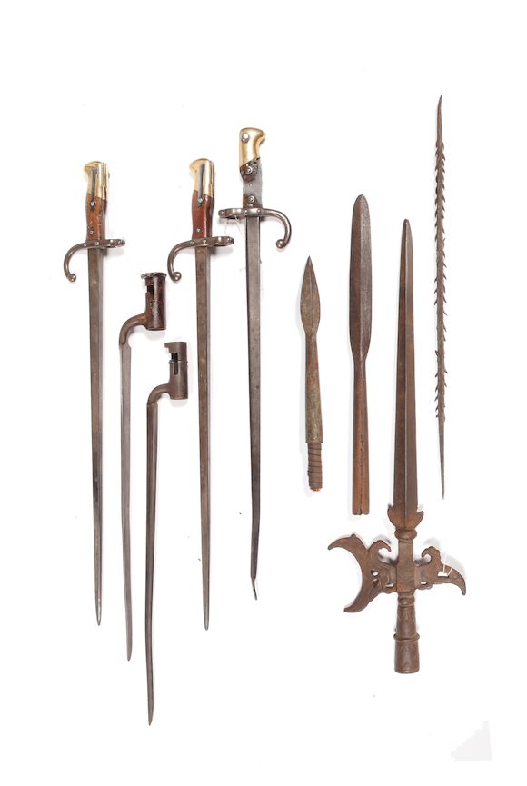 Bonhams : Five Bayonets and Four Eastern Polearm Blades