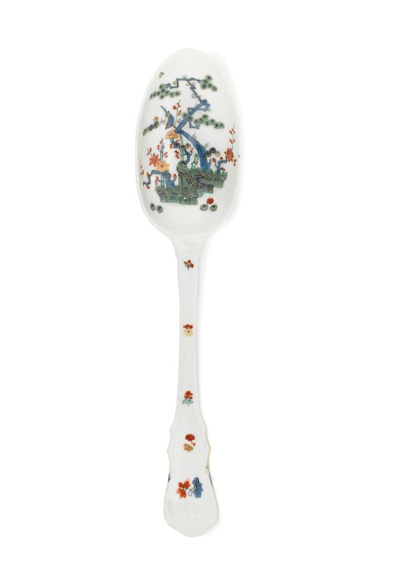 Bonhams : A rare large Meissen serving spoon, circa 1730-35