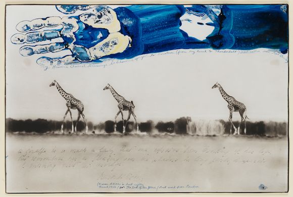 Bonhams : Peter Beard (American, born 1938) Giraffes in Mirage on the ...
