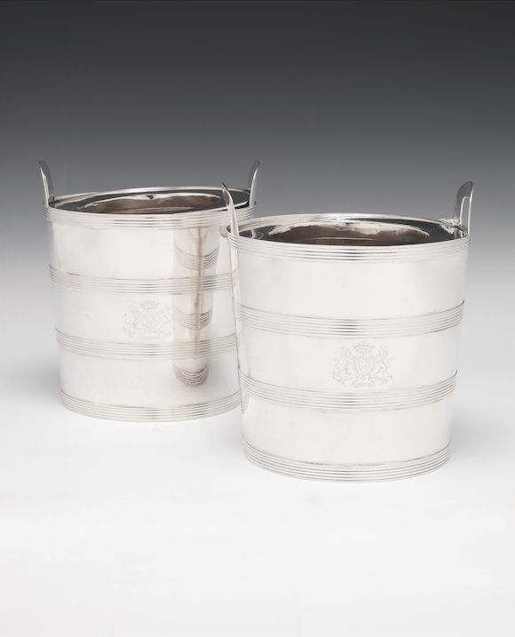 Bonhams : Royal interest A pair of George III silver wine coolers By ...