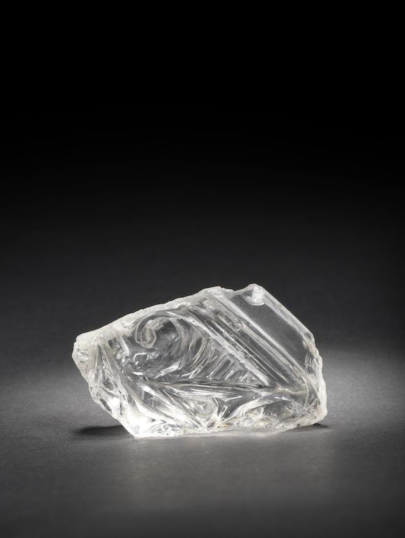 Bonhams : A Fatimid carved rock crystal Fragment Egypt, early 11th Century