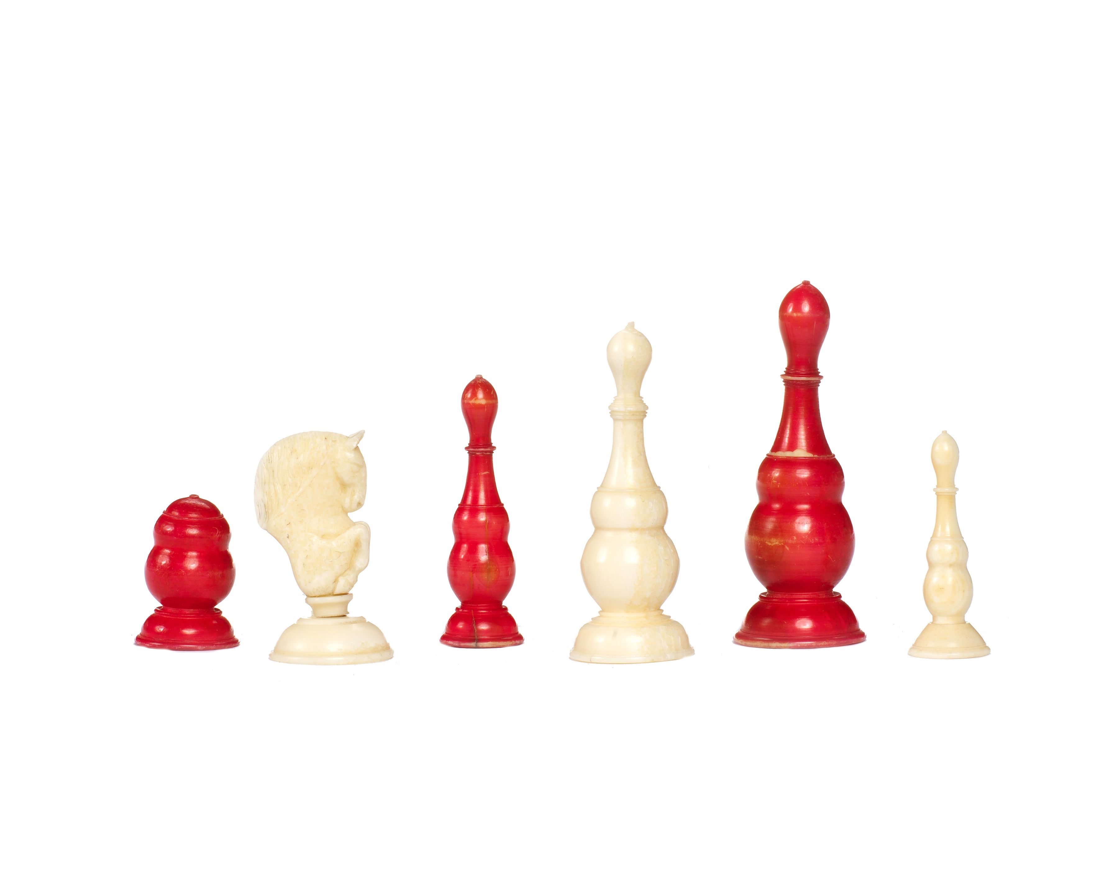 Bonhams : A Russian Export walrus ivory chess set, Kholmogory, late ...