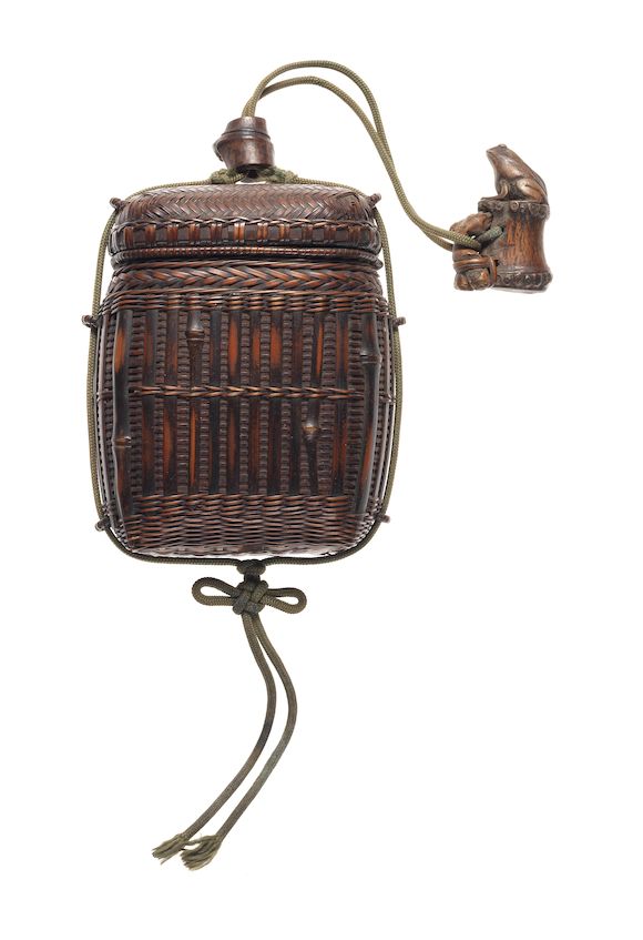 Bonhams : A woven bamboo tonkotsu By Tanabe Chikuunsai (1877-1937 ...