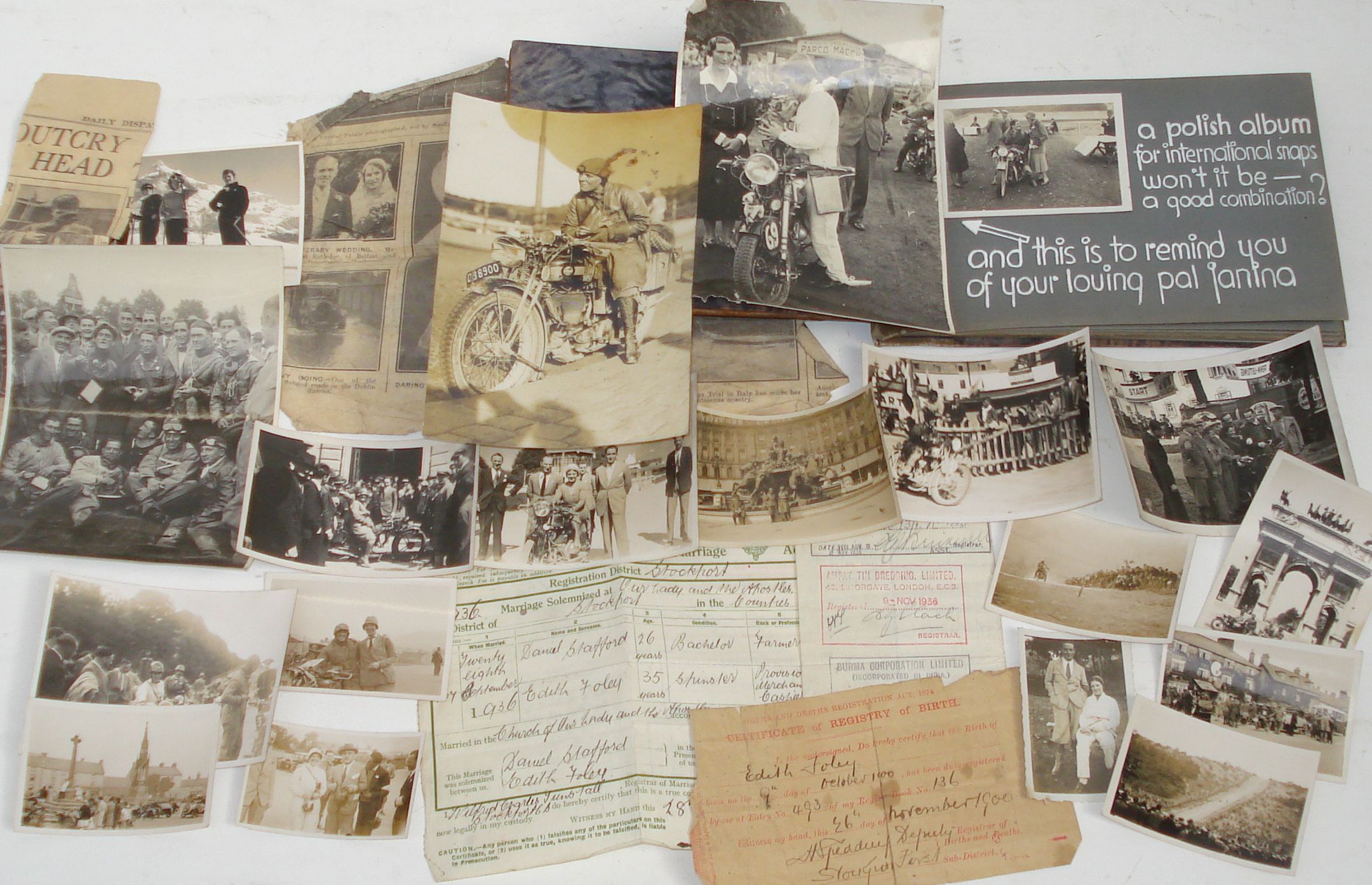 Bonhams Cars : The remnants of Edith Foley's photograph album,