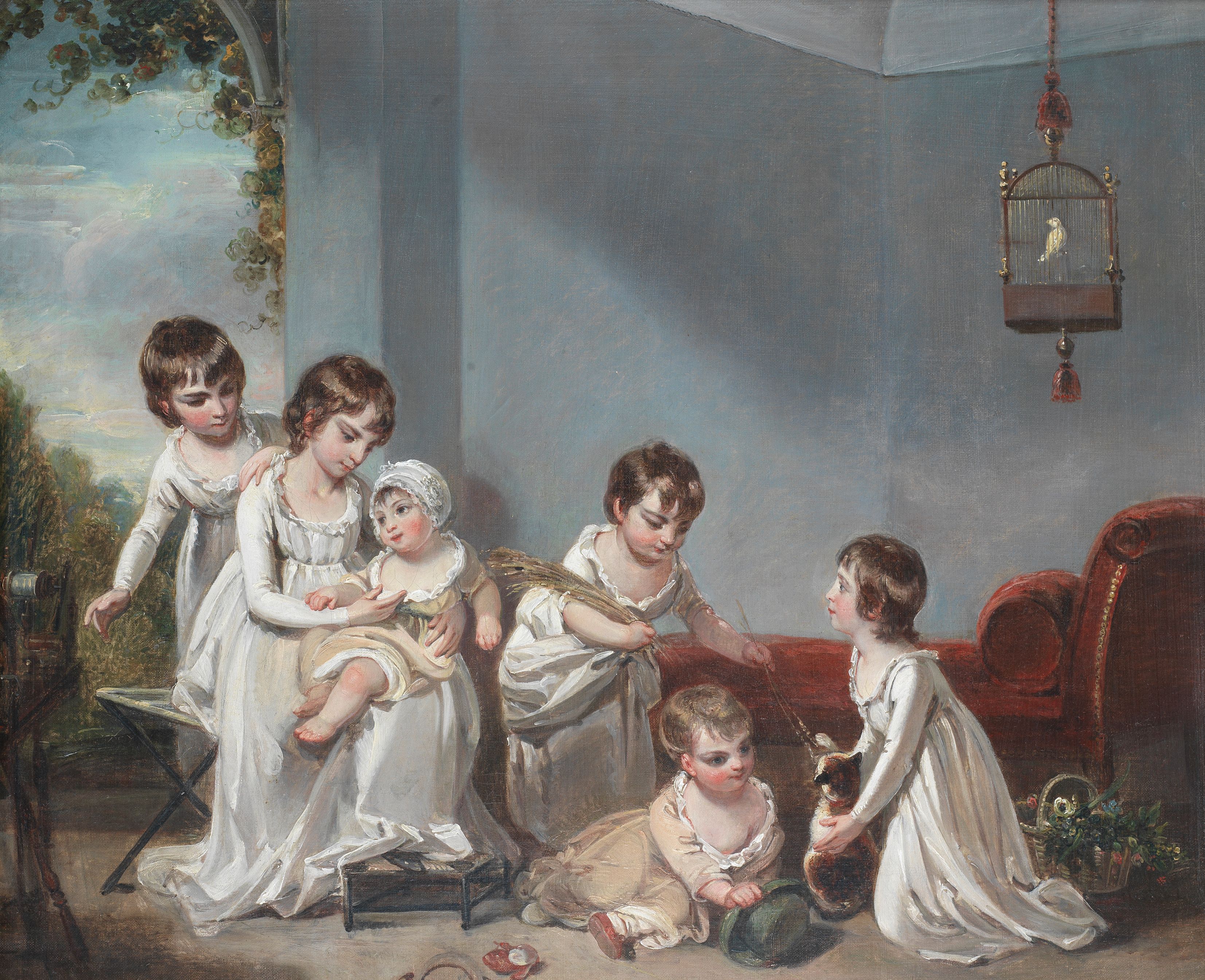 Bonhams : Attributed to Henry Singleton (London 1766-1839) Children ...