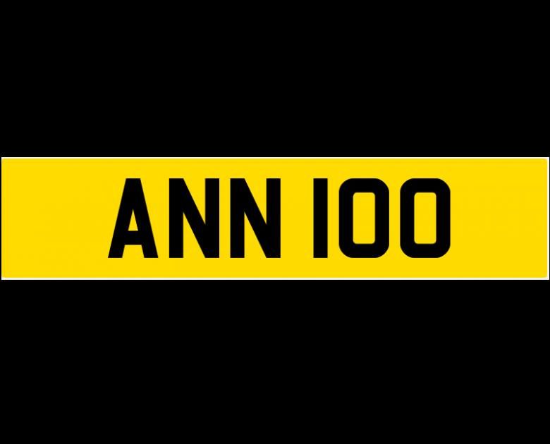Bonhams Cars : Registration number 'ANN 100',