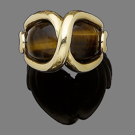 Bonhams : A tiger's eye ring, by Cartier