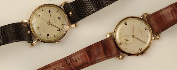 Bonhams : An 18ct gold Election gentleman's wristwatch and an 18ct gold ...