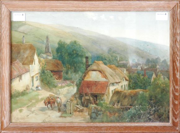 Bonhams : Frederick Mercer (British) Thatched Cottages