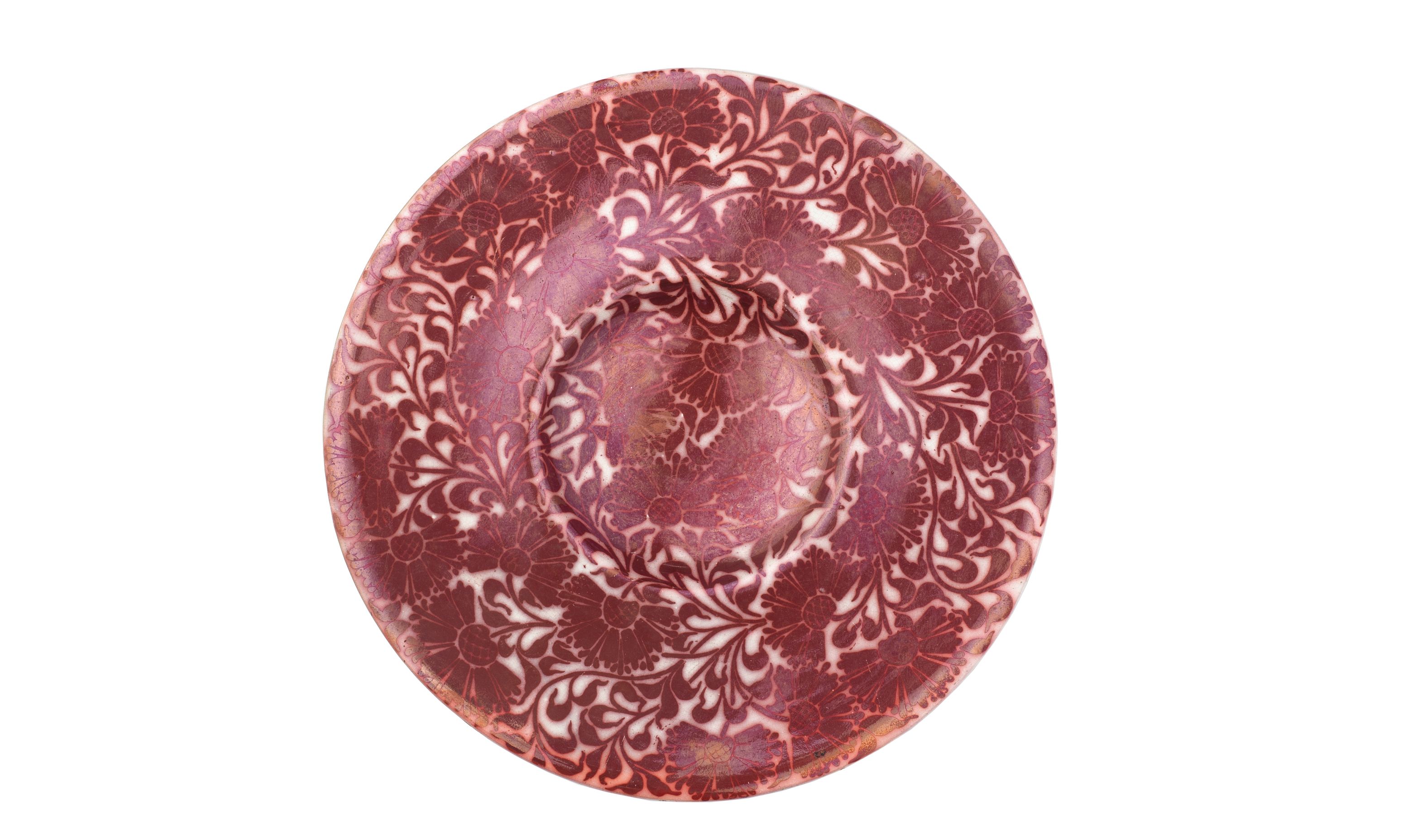 Bonhams : A ruby lustre wall plate, attributed to William De Morgan ...