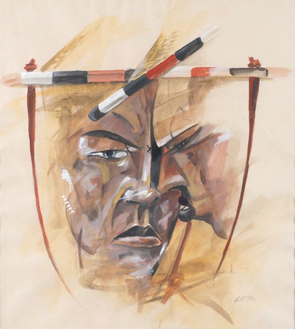 Bonhams : Victor Butler (Ghanaian, born 1964) 'Conspiracy'