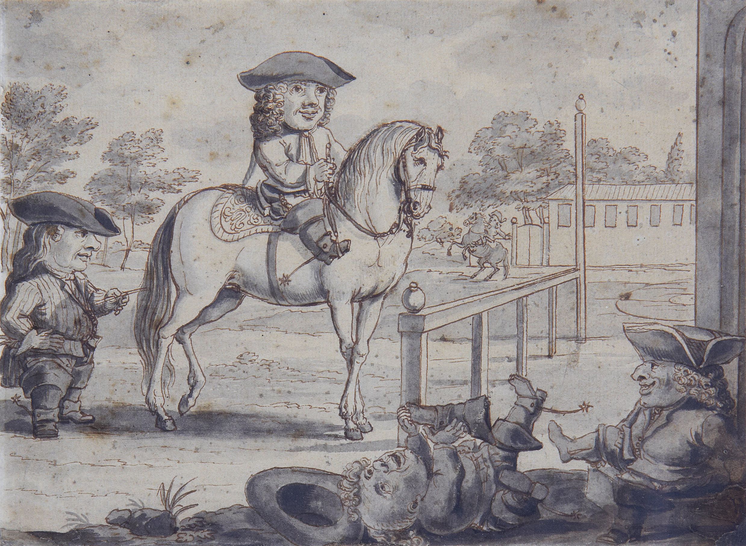 Bonhams : Dutch School, late 17th Century Dwarfs riding