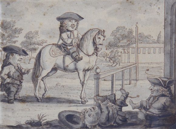 Bonhams : Dutch School, late 17th Century Dwarfs riding