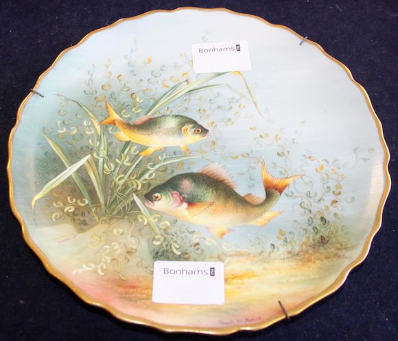 Bonhams : A Royal Worcester fish plate