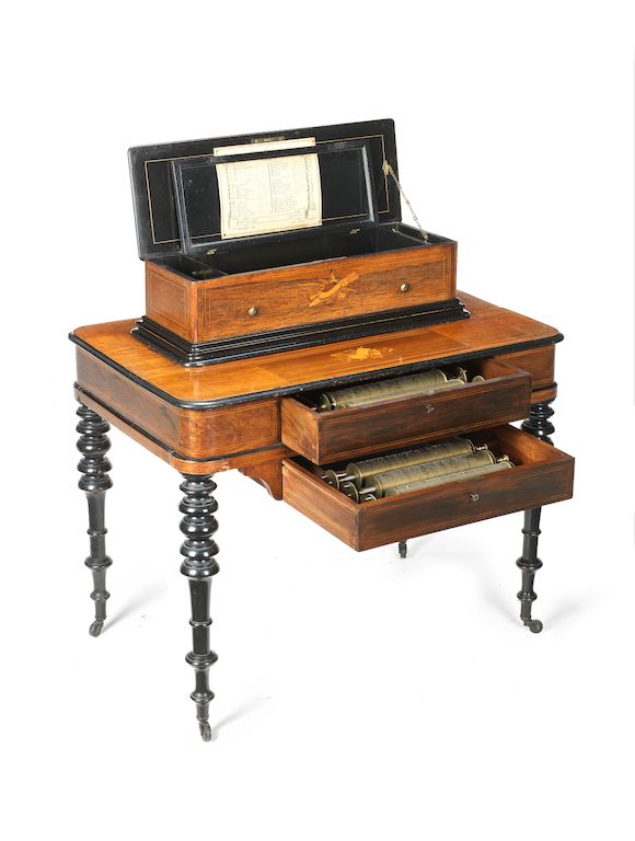 Bonhams : An interchangeable cylinder musical box-on-stand, by Paillard ...