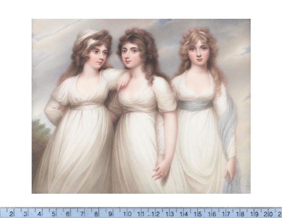 Bonhams : Henry Bone, R.A. (British, 1755-1834) 'The Three Graces', The Ladies Rushout: Anne (d ...