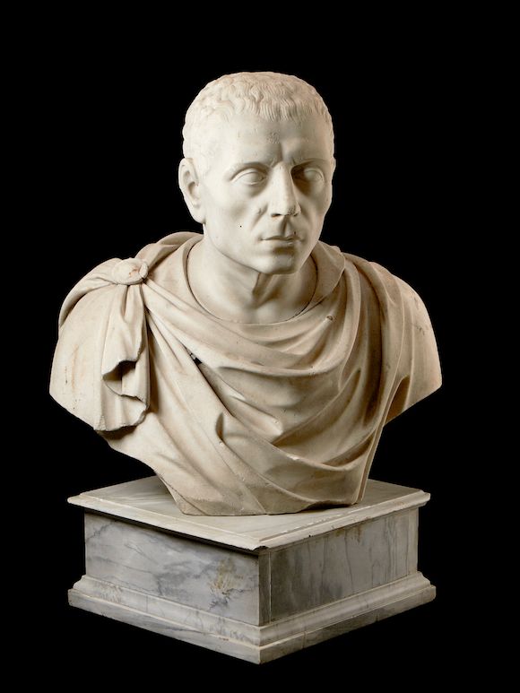 Bonhams : After the Antique: A marble composition bust of Julius Caesar
