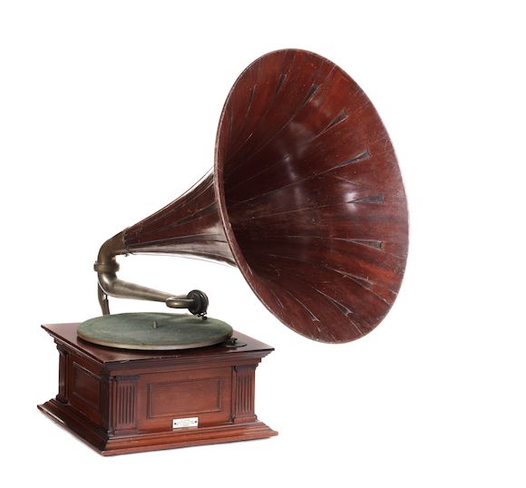 Bonhams : A mahogany Senior Monarch Gramophone, 1908,