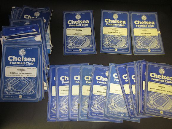 Bonhams : A collection of 1950's/70's Chelsea programmes