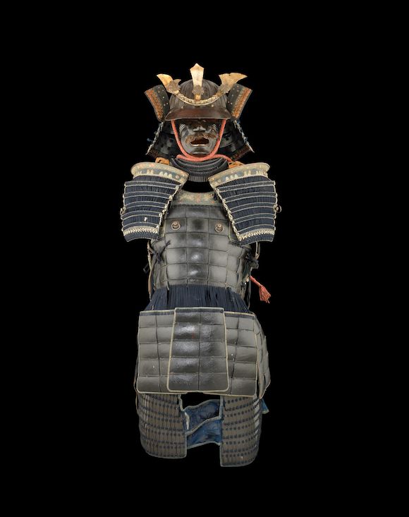 Bonhams : A blue-laced do maru or other Japanese part-armour