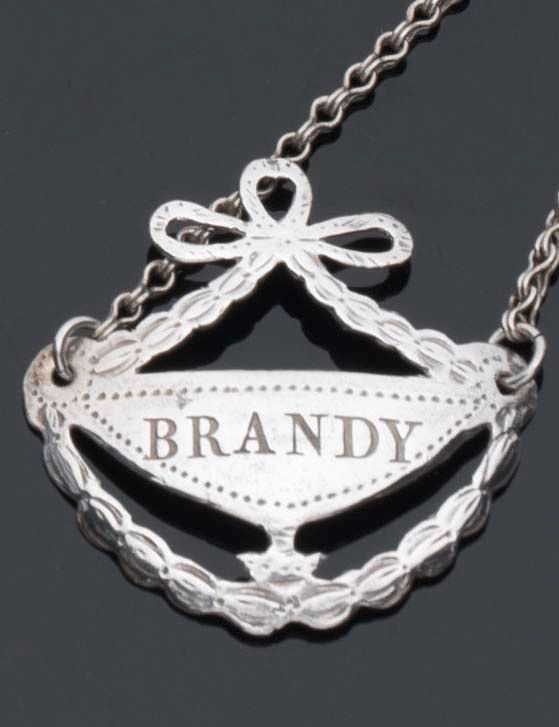 Bonhams : A George III silver BRANDY wine lable by Hester Bateman also ...