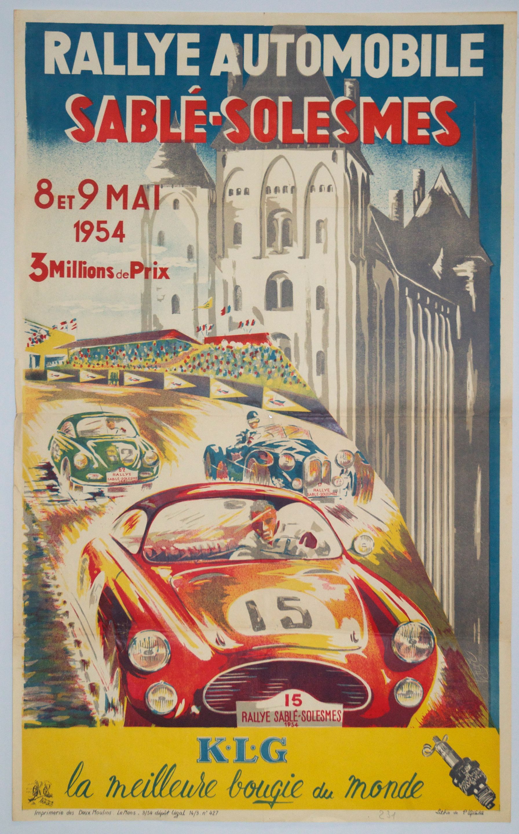 Bonhams Cars : A 1954 Rallye Automobile Sable-Solesmes poster after Rob ...