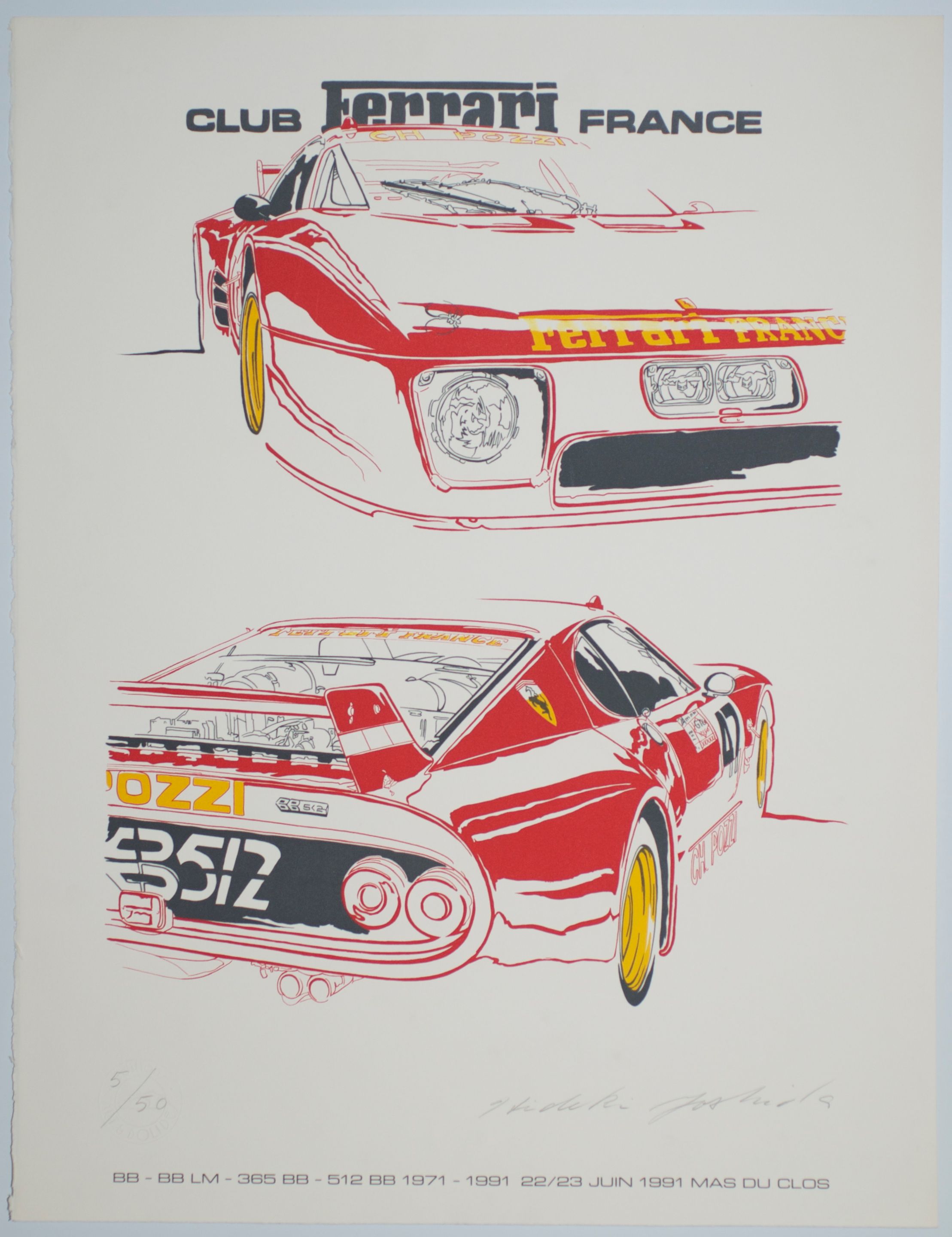 Bonhams Cars : A limited edition Ferrari Art Club print after H. Yoshida,