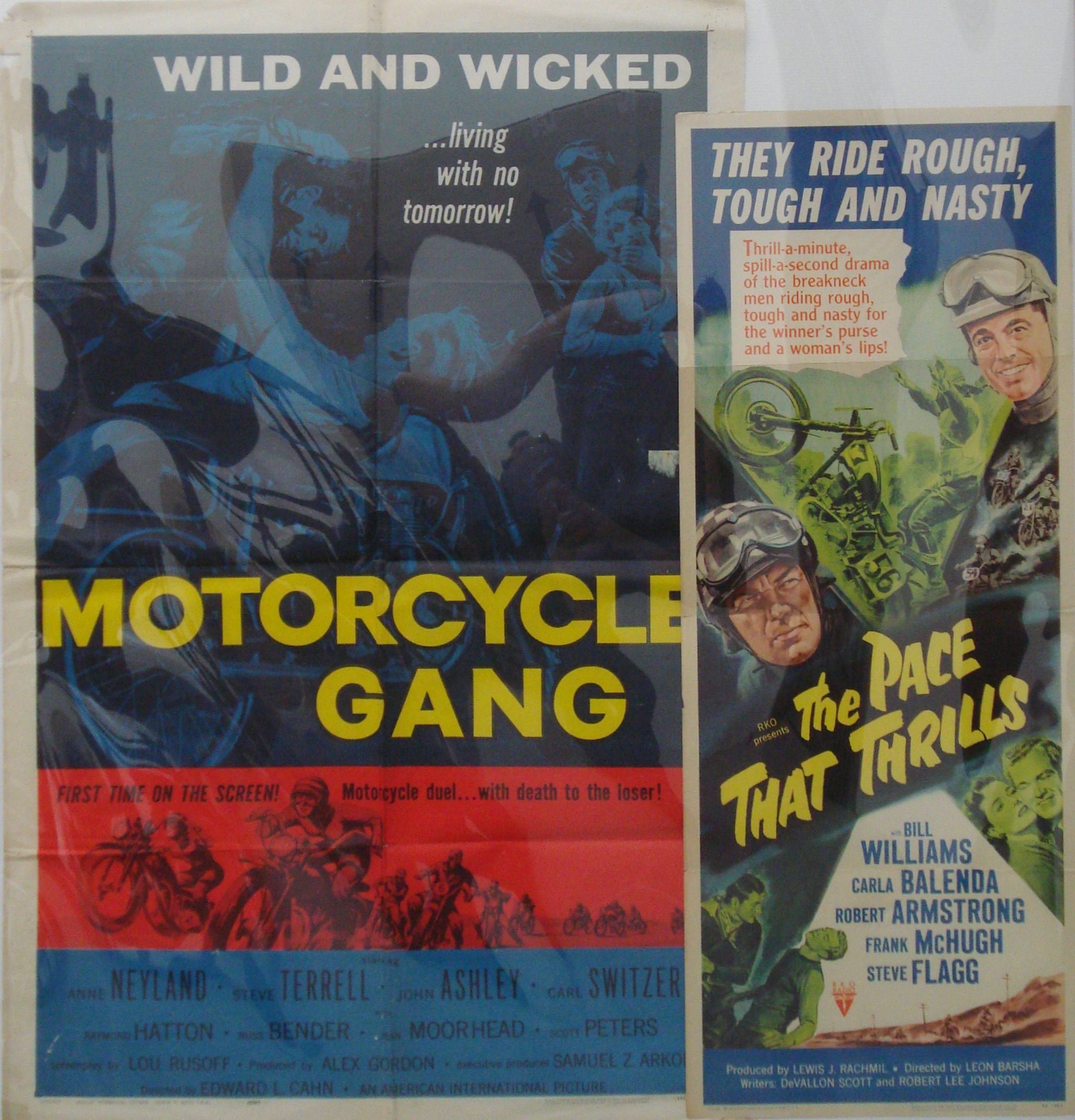 Bonhams Cars : Two motorcycling related film posters,