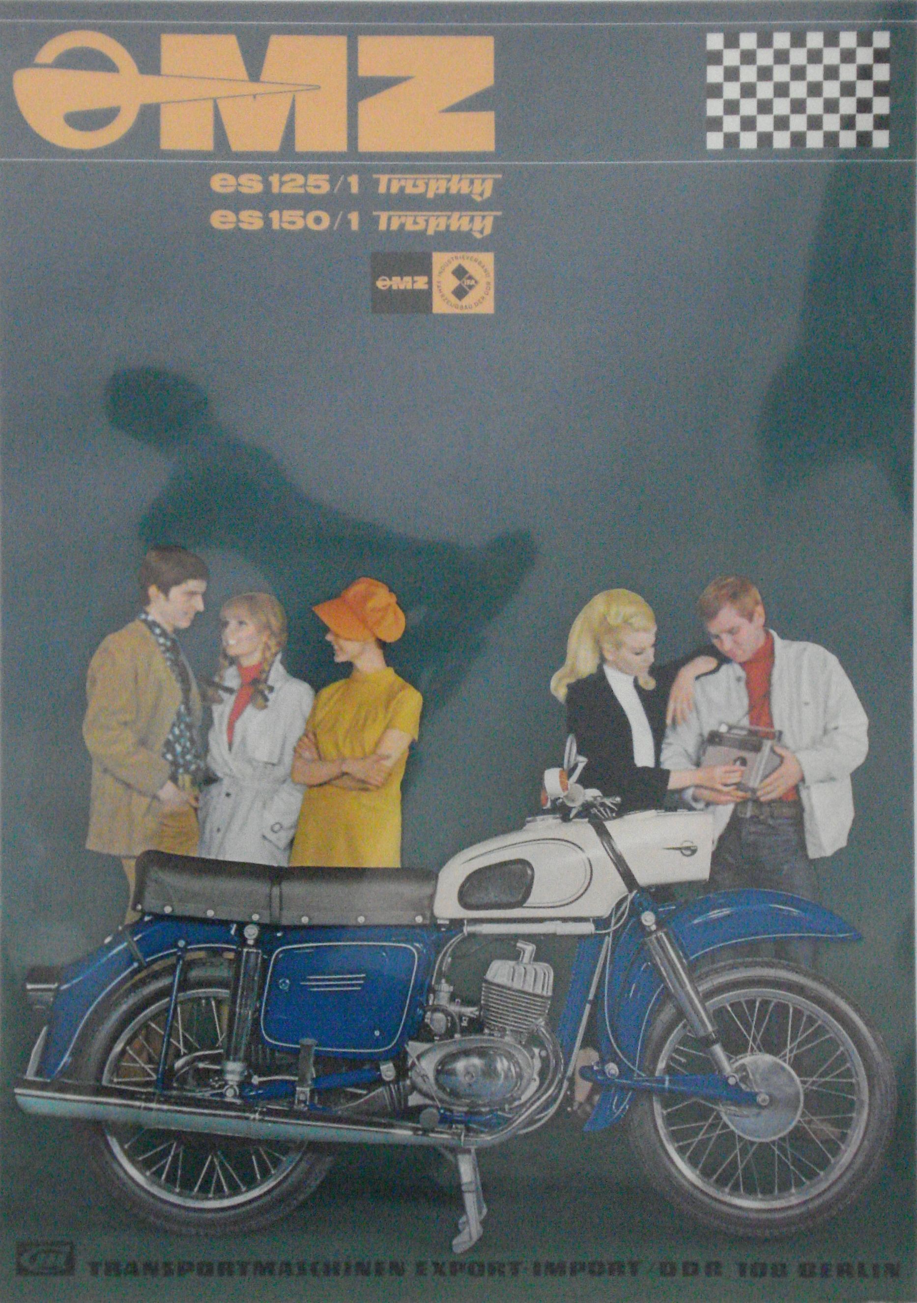 Bonhams Cars : A German MZ Motorcycles advertising poster,