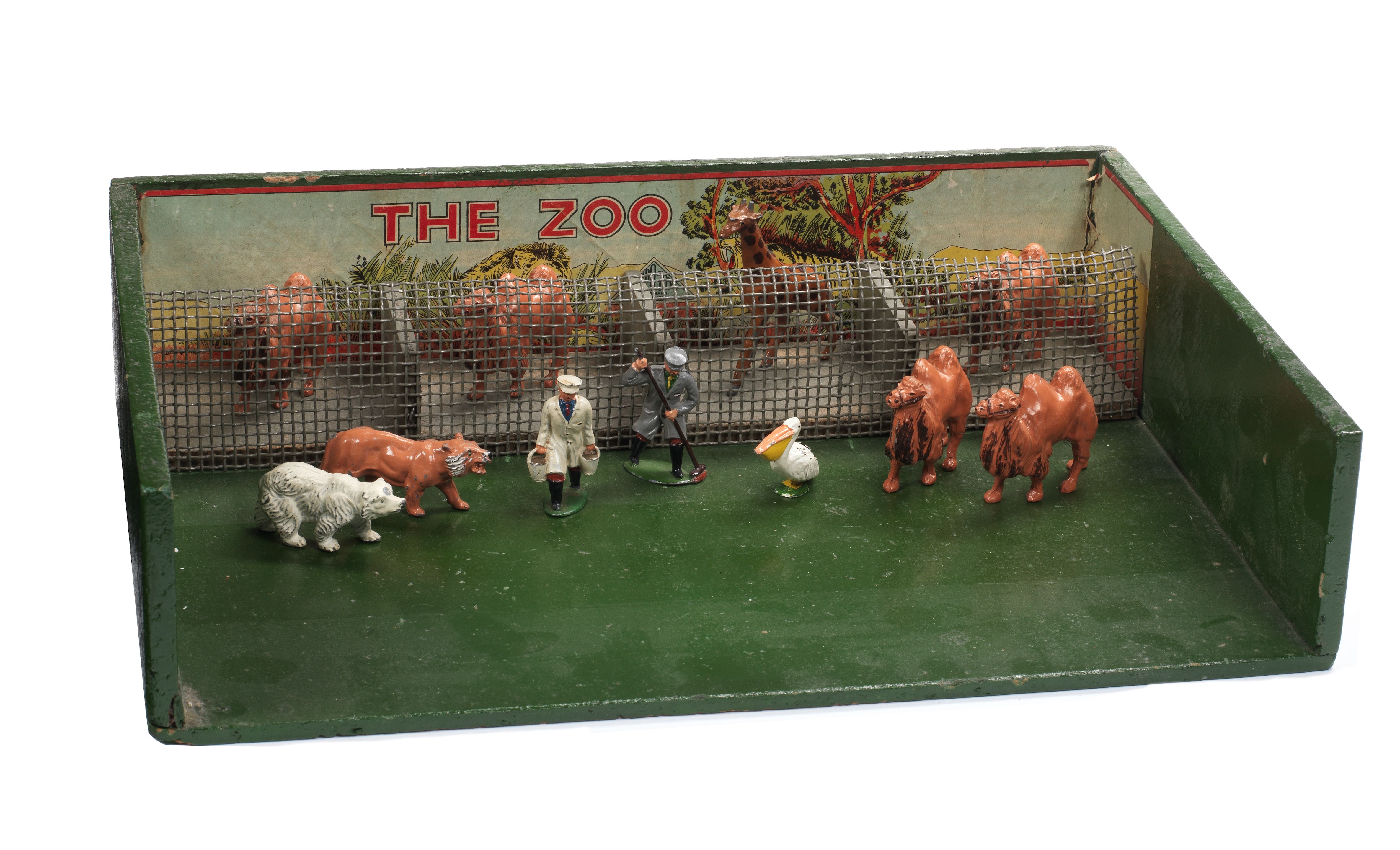 RARE Timpo Zoo, Four Cage wooden Enclosure - auctions & price archive