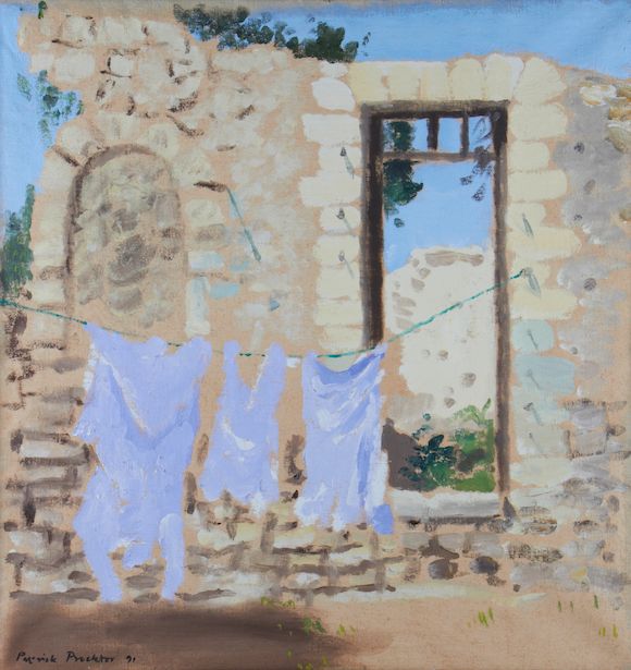 Bonhams : Patrick Proctor (British, 1936-2003) Ruins with washing