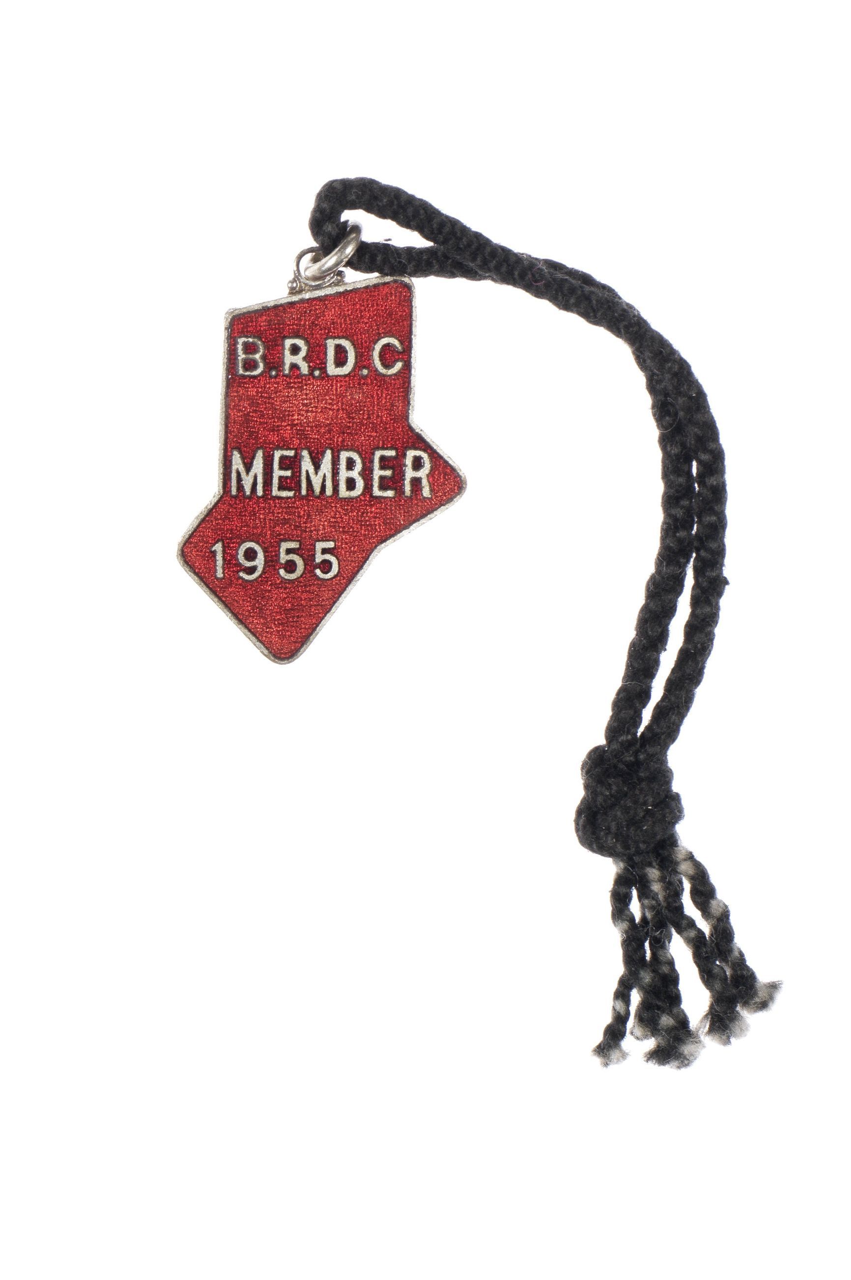 Bonhams Cars : A 1955 BRDC Silverstone Member's enamel badge,