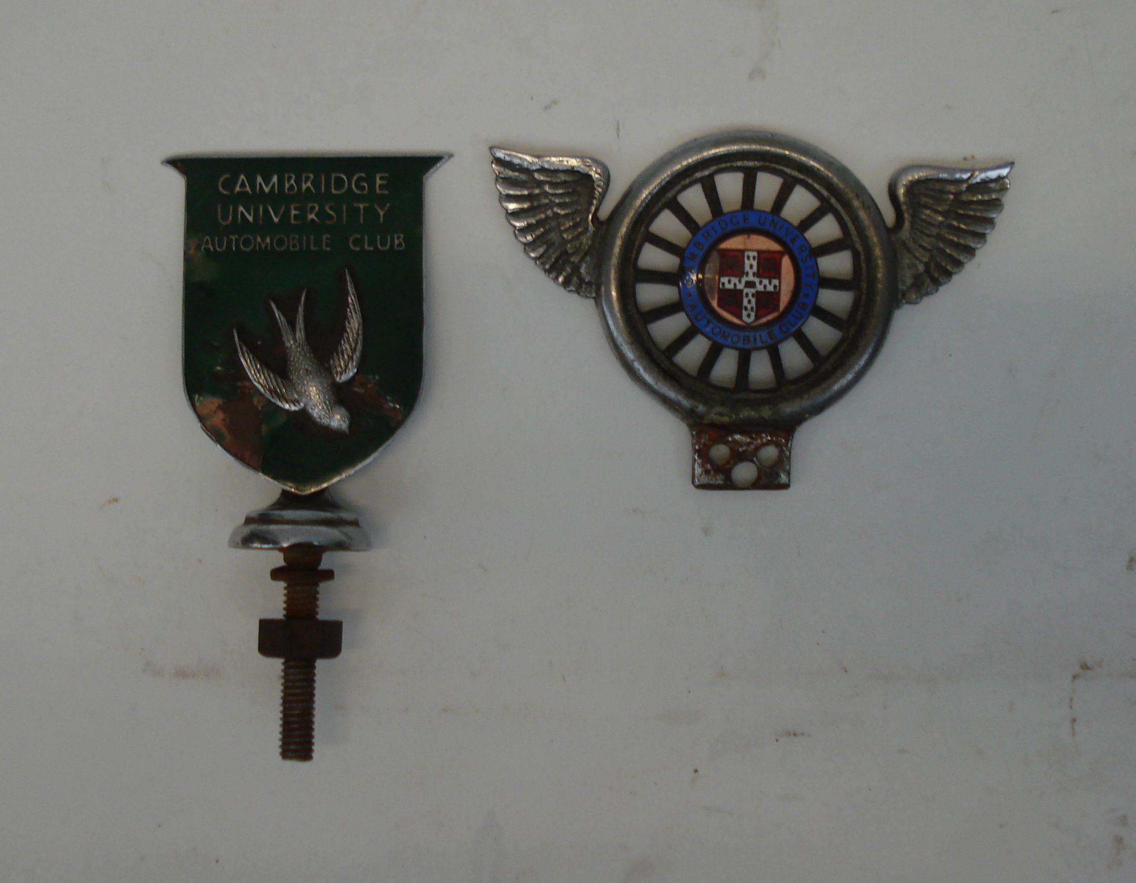 Bonhams Cars : Two Cambridge University Automobile Club badges,
