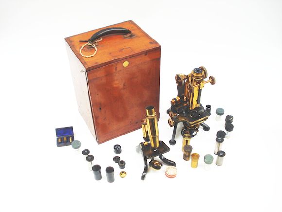 Bonhams : A Watson & Sons binocular microscope, late 19th century,