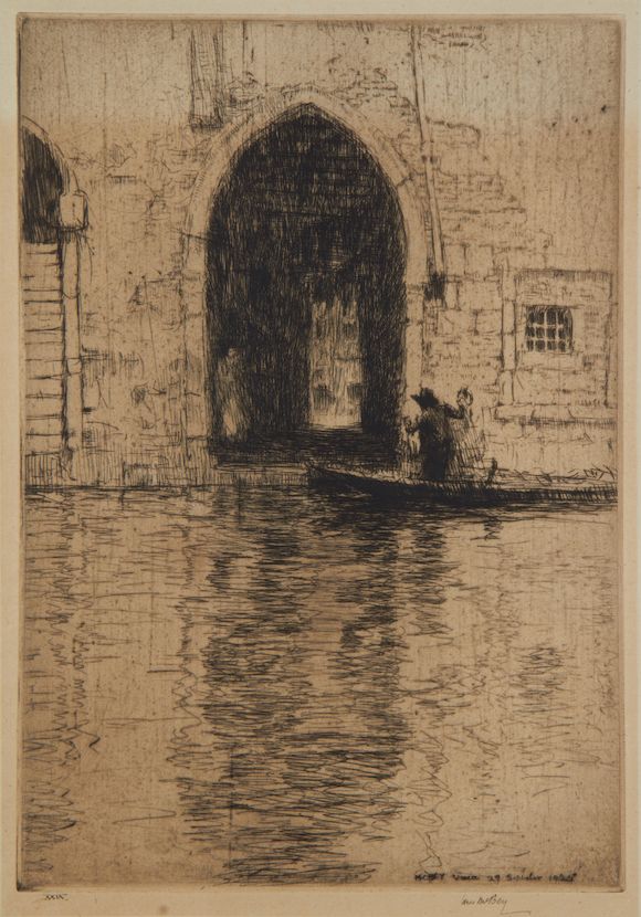 Bonhams : James McBey, LLD (British, 1883-1959) Sotto Portico, Venice ...