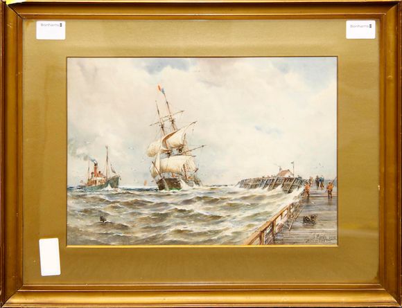 Bonhams : J Marsh 19th Century 'Home on the Flood Tide'