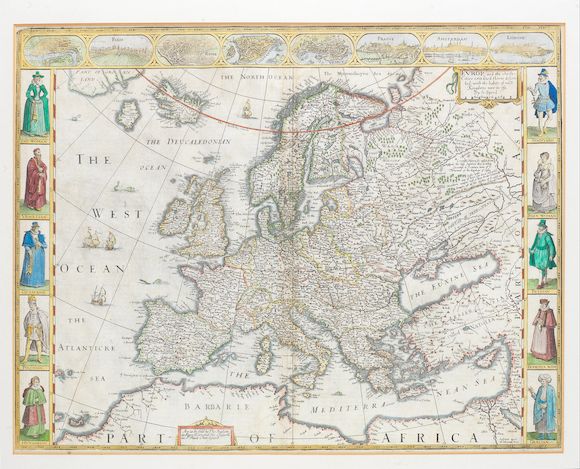 Bonhams : EUROPE SPEED (JOHN) Europ, and the Chiefe Cities Contained ...